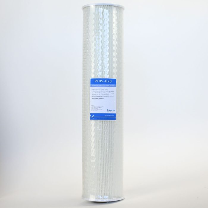 2045PW5Nom Pleated Washable Sediment 20" x 4.5" Filter Nominal 5 Micron ...