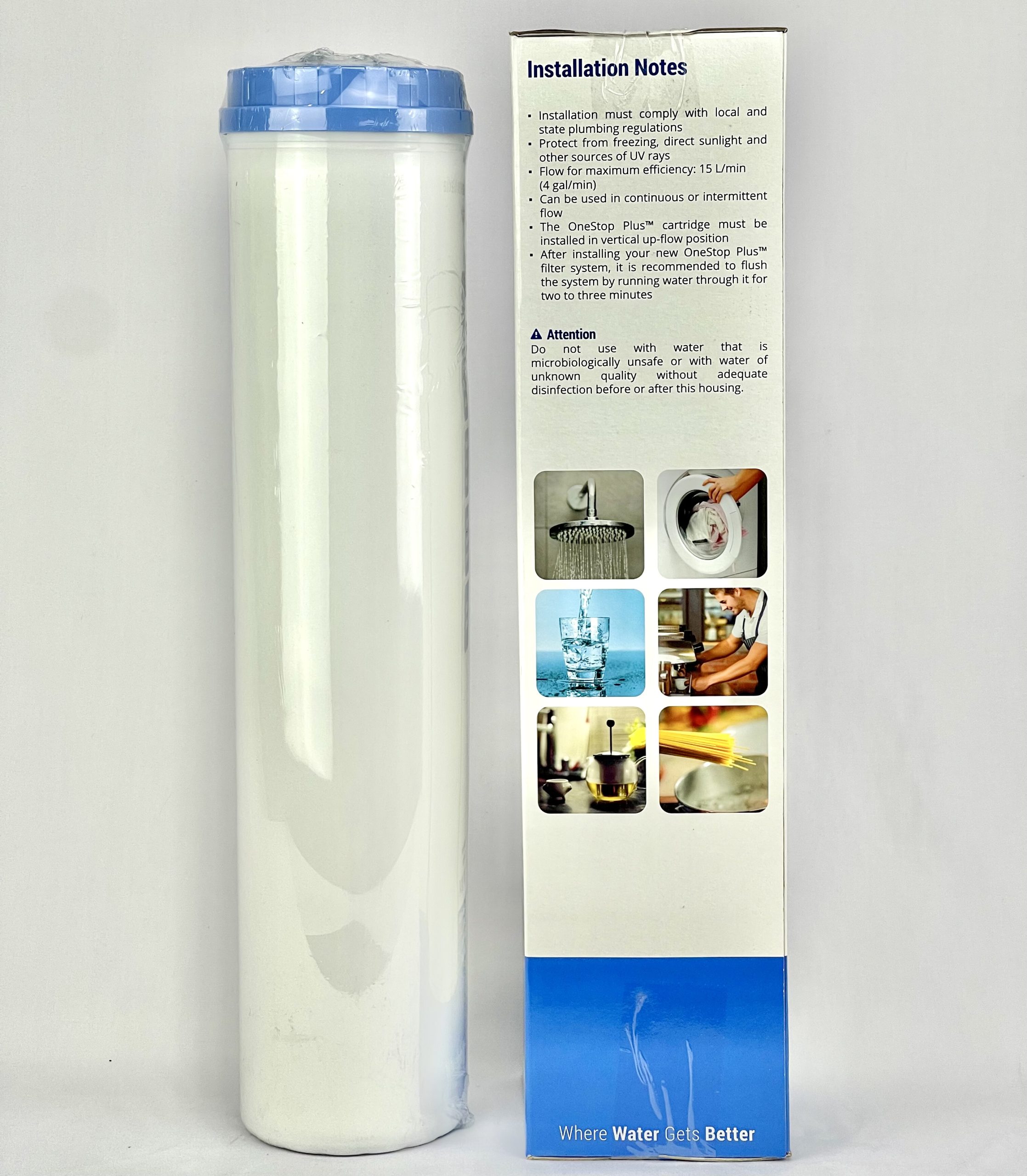 One Stop Plus™ 20" x 4.5" Scale Reduction Water Filter Cartridge