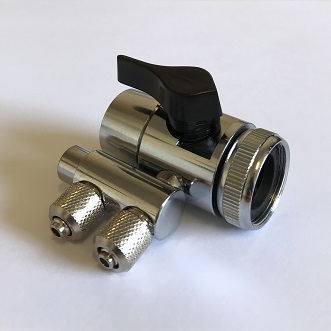 Dual 1/4" tube diverter valve for water filters | Clarence Water ...