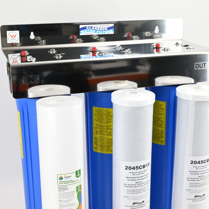 Triple Whole of House System For Town Water With Disposable Filters