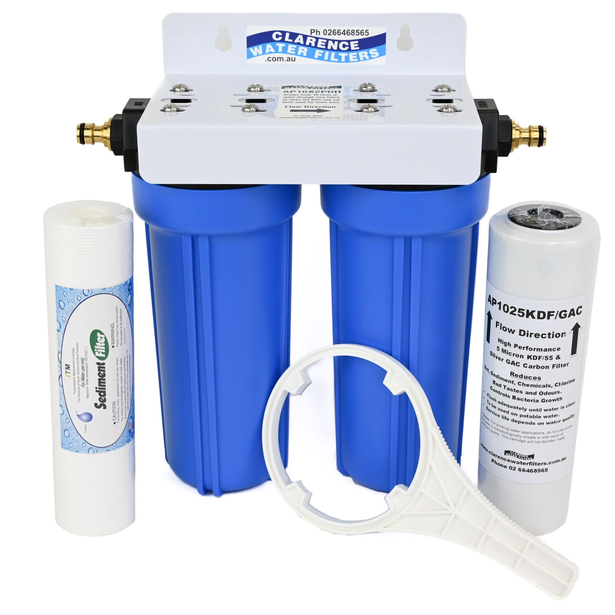 Hi Flow Twin Caravan & RV Water Filter System with Sediment & Carbon ...