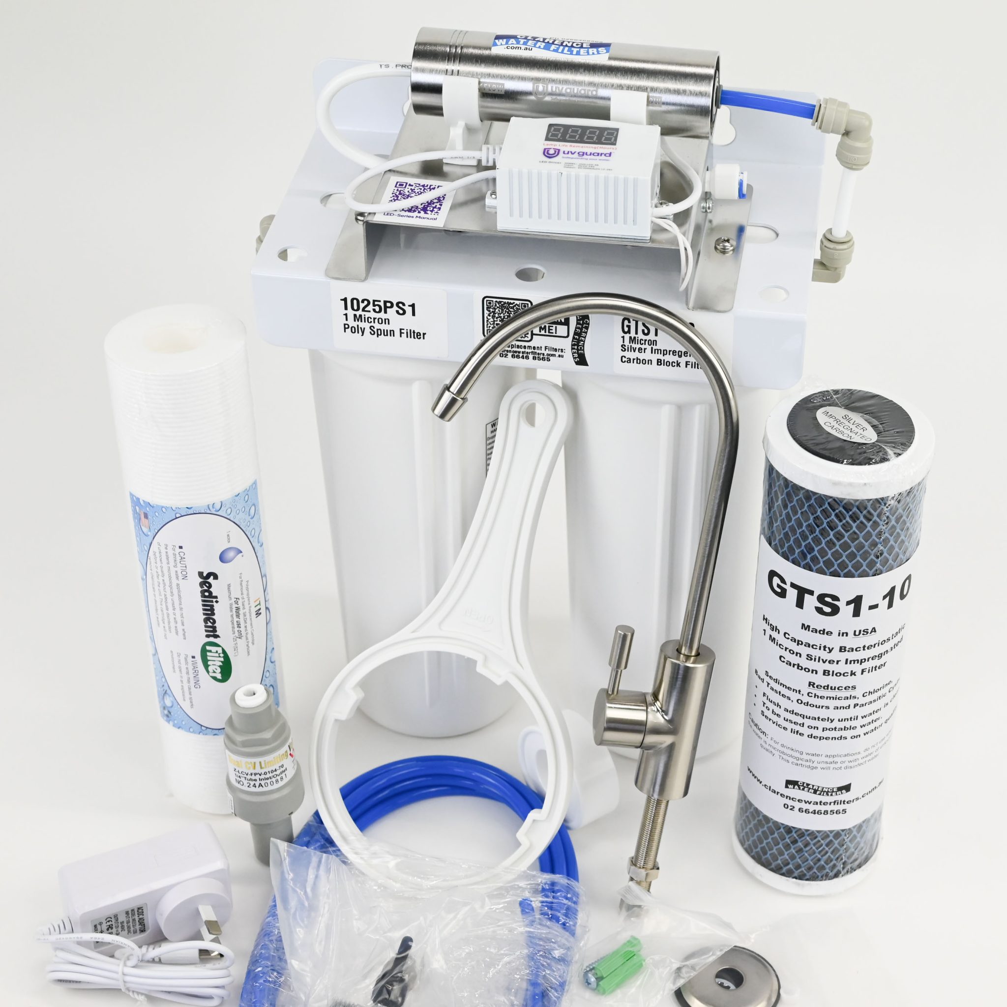Twin Under Sink Water Filter System with LED UV Steriliser